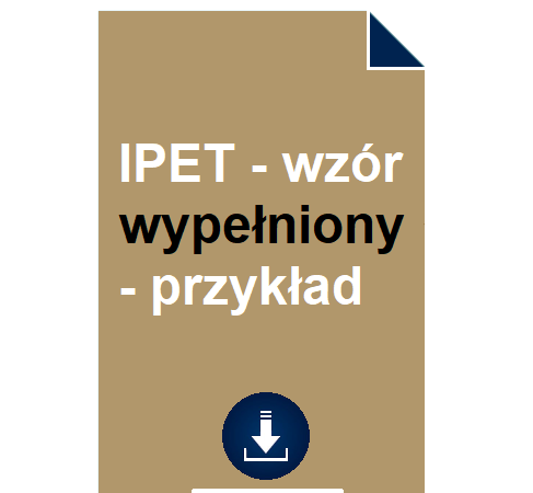 IPET wzór arkusza do pobrania z przykładowymi wpisami i modyfikacjami