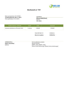 Pobierz wzór rachunku za najem prywatny i faktury za wynajem mieszkania